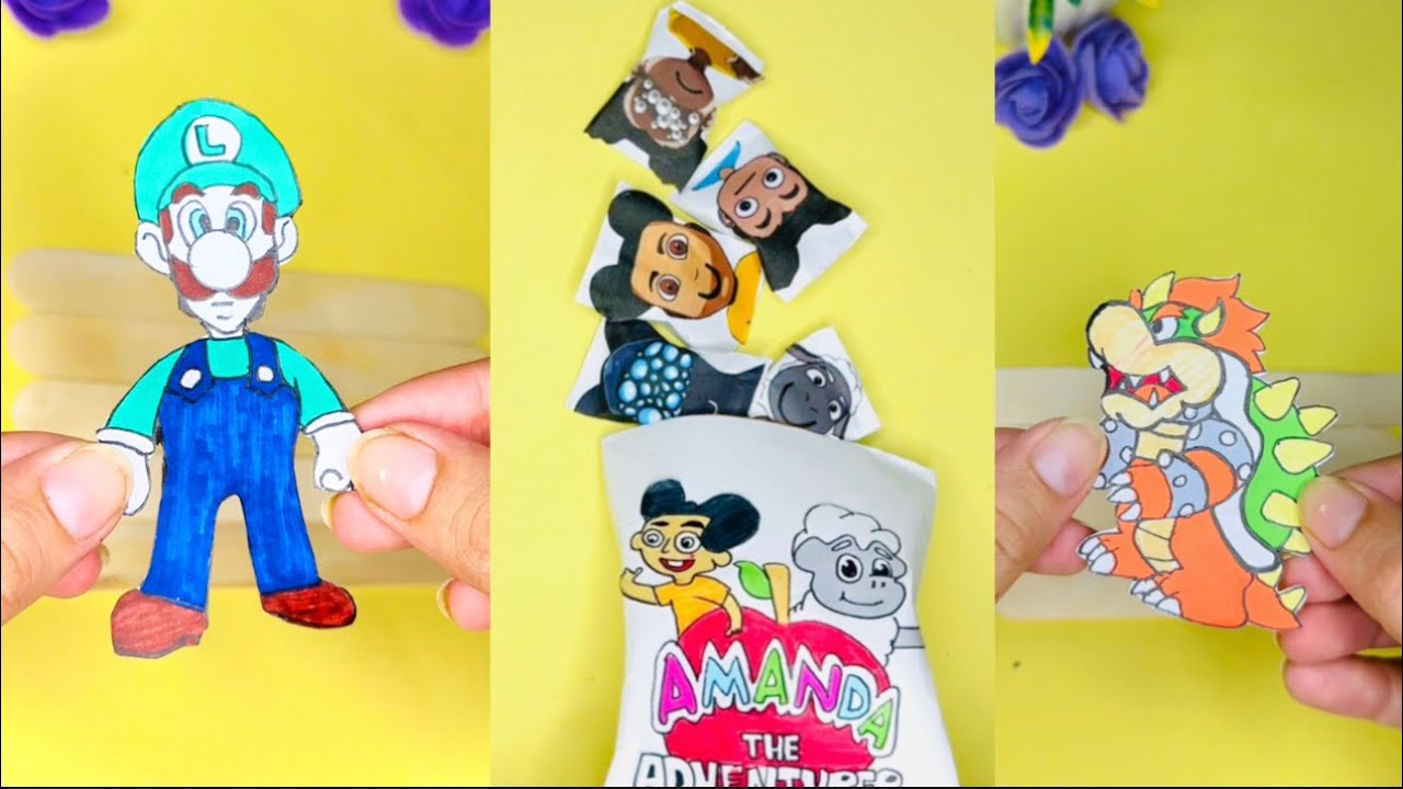 Mario art and craft /Amanda the adventurer Asmar opening - YouTube