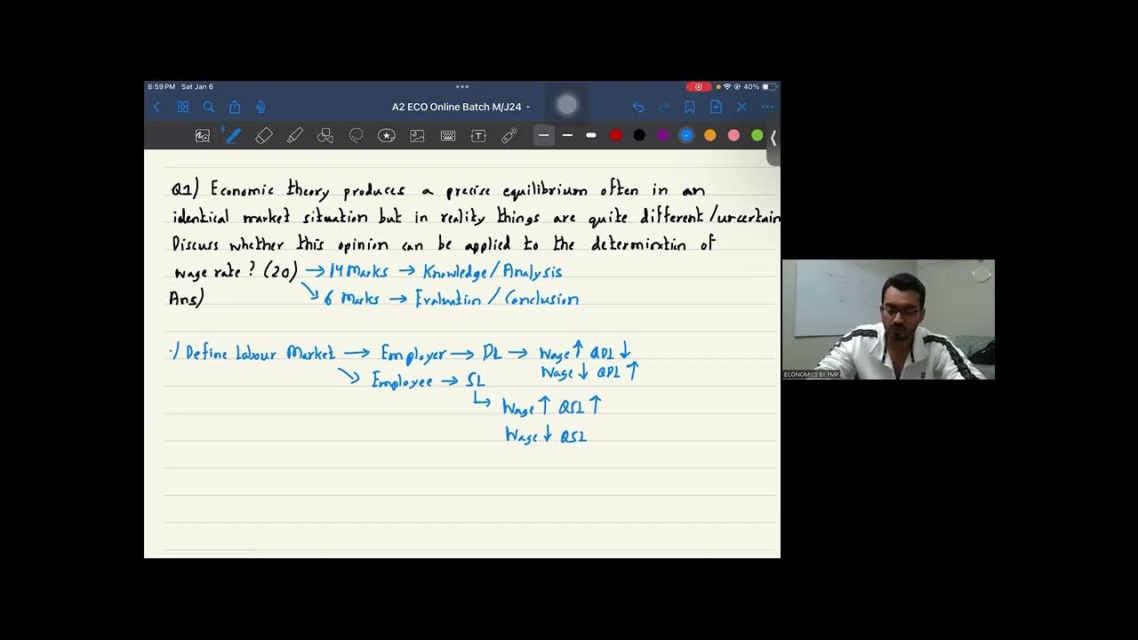 Labour Market 20 Marks Question Part 1 ( How to Solve a 20 Mark Question ) | A2 Economics | 9708 ...
