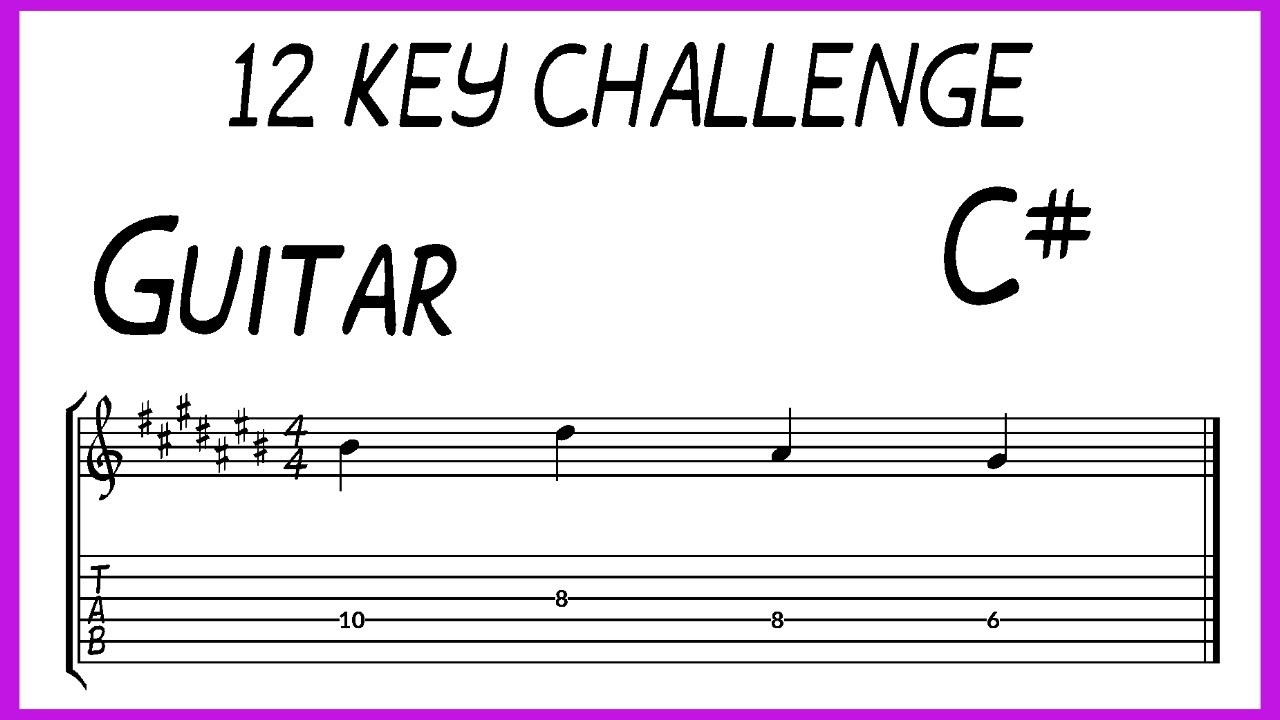 Learn to Improvise - 12 Key Challenge - Guitar - C# Major - YouTube