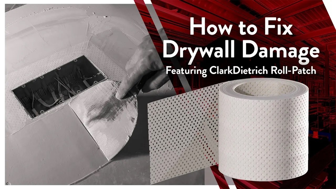 How to Fix Drywall Damage Featuring ClarkDietrich Roll-Patch #diy # ...
