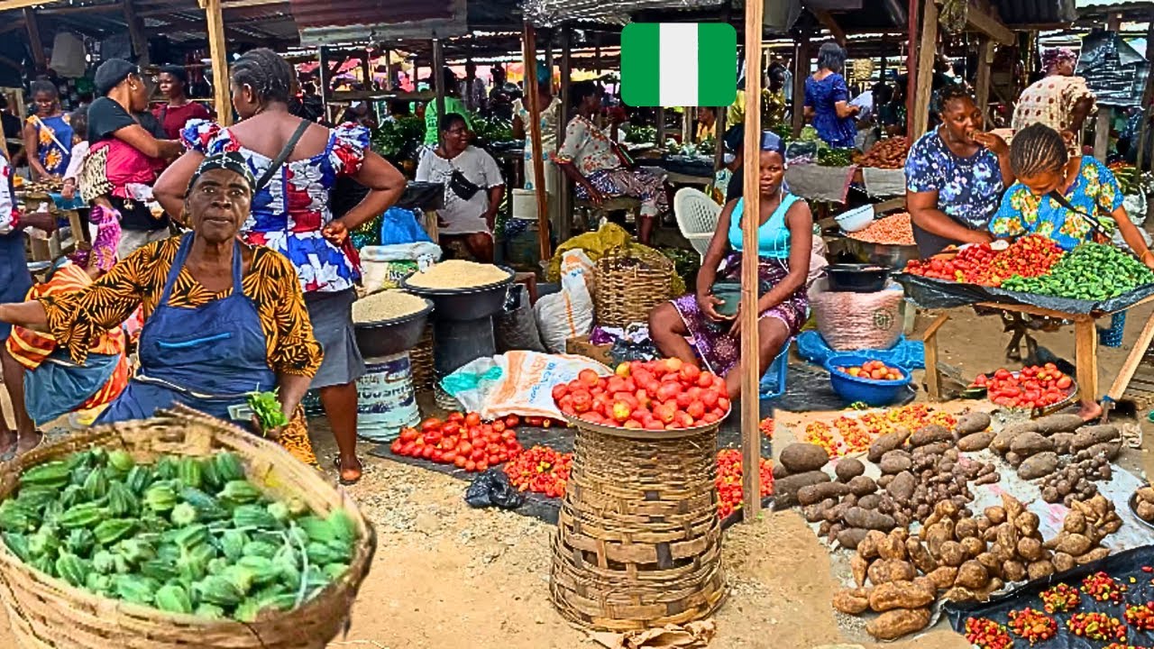 Rural African Market Day in 8miles Nigeria West Africa - YouTube