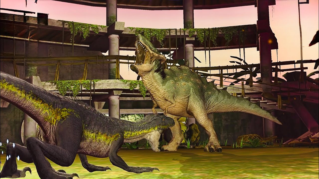 Indoraptor vs Pachygalosaurus - Hybrid Dinosaur Battle Gameplay ...
