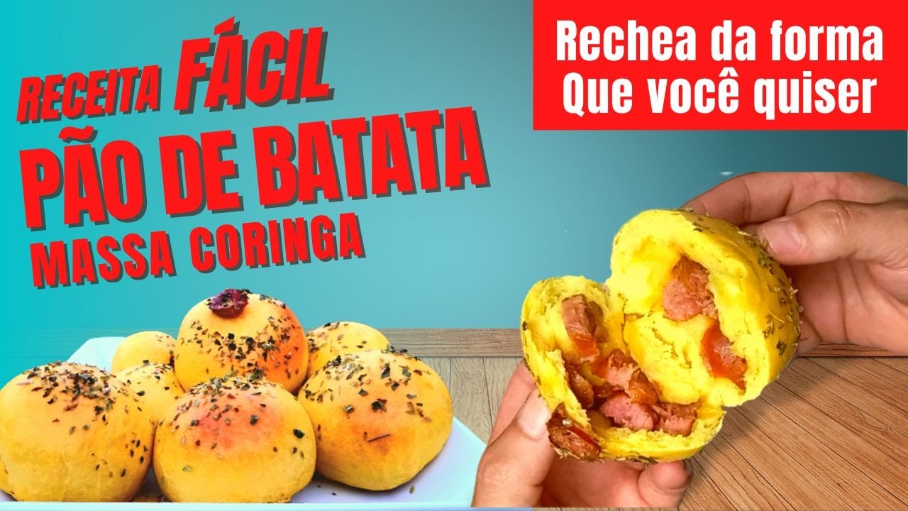🔴 MASSA CORINGA PARA SALDADO, PÃO DE BATATA, - YouTube