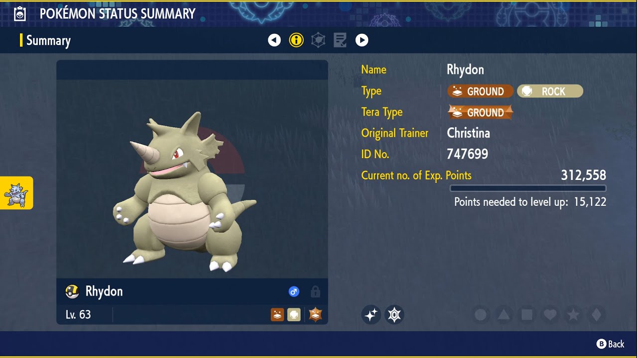 Shiny Rhydon (Male) -Pokémon Scarlet - YouTube