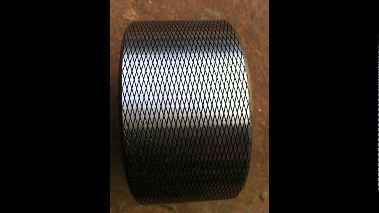 PET strap embossing machine, embossing roller - YouTube