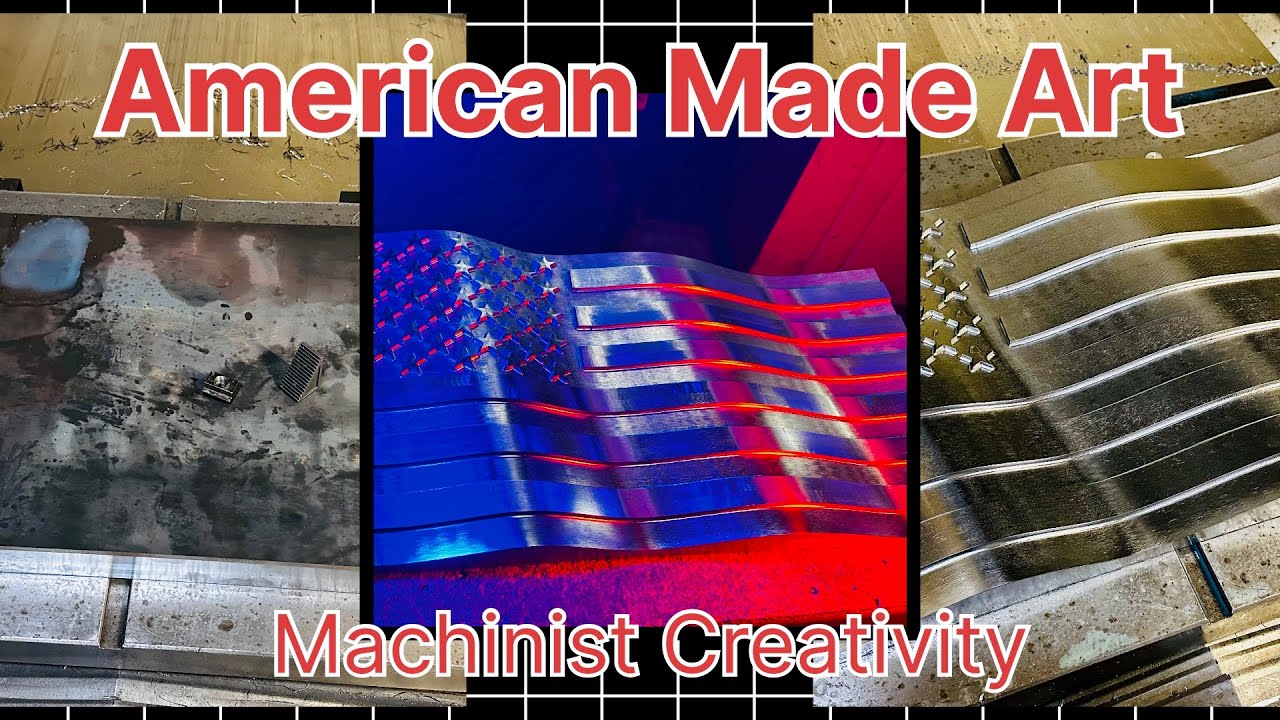 Machining of #American Flag in warp speed! Machinist reacts? How’d he ...