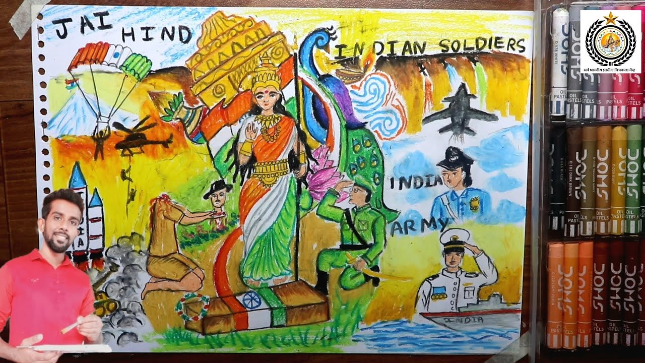 tricolour is my pride drawing for kids tutorial - YouTube