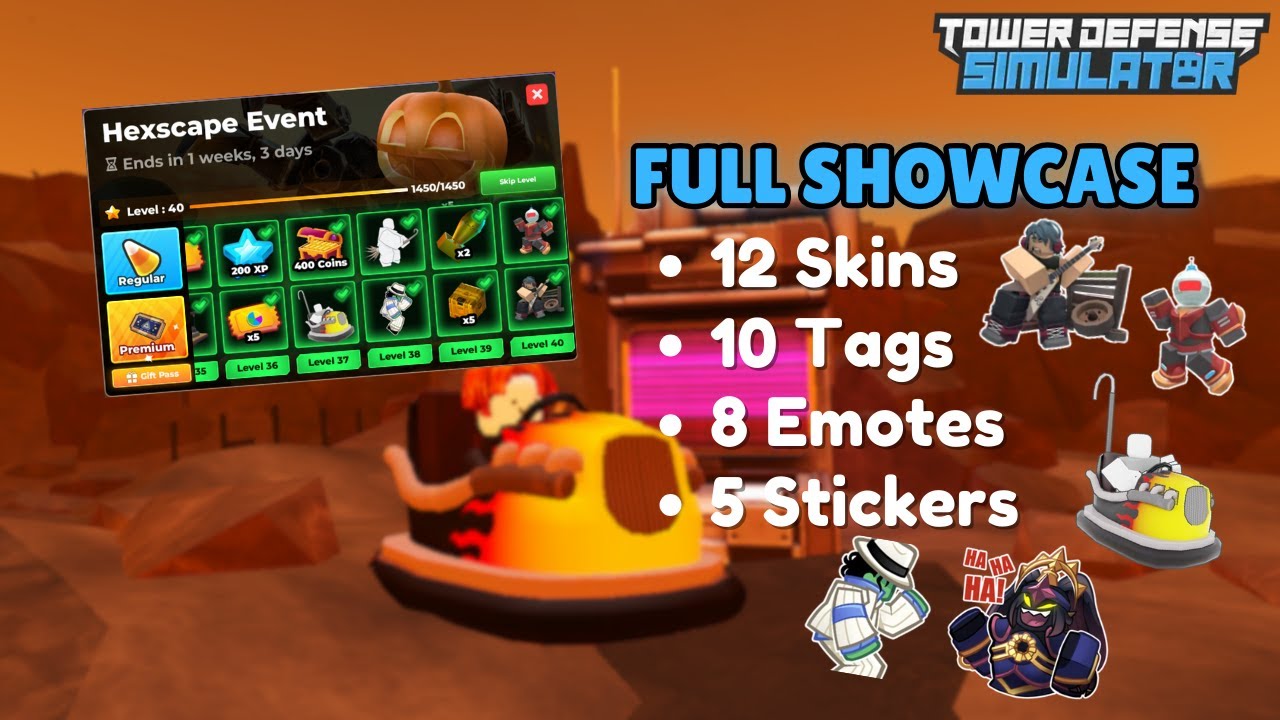 I Showcased Every Item in The New Hexscape Battlepass // TDS EVENT 2024 (Timestamps in ...