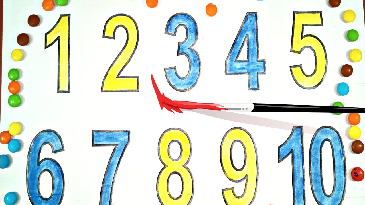 123 Numbers Counting |1234 number names |1 to 20 numbers | 123 learning ...