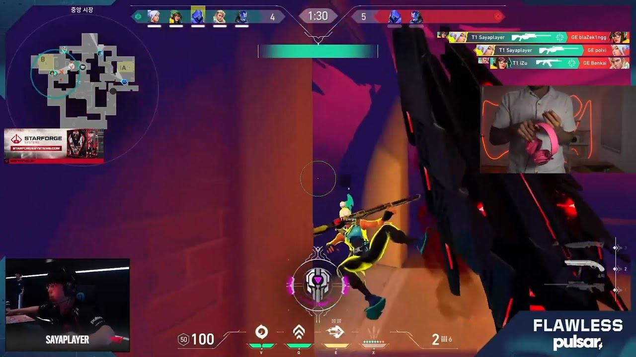 T1 Izu & Sayaplayer Perfect Hold Against GE Esports | VCT Valorant ...