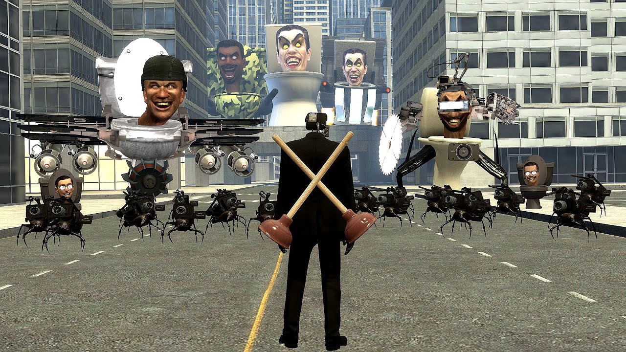 LEGENDARY PLUNGER CAMERA MAN VS ALL SKIBIDI TOILET ARMY In Garry's Mod ...