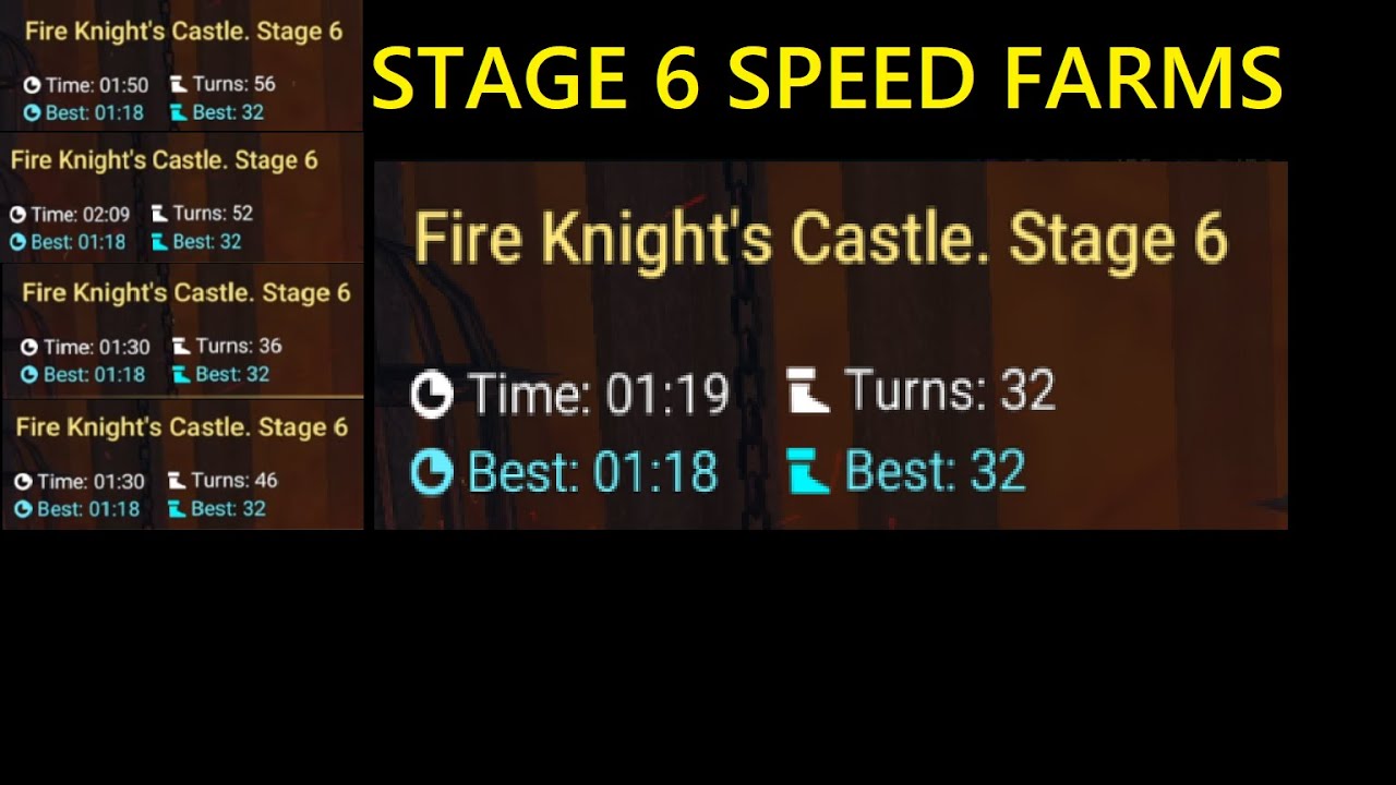Fire Knight Hard 6 SPEED FARM Teams - YouTube
