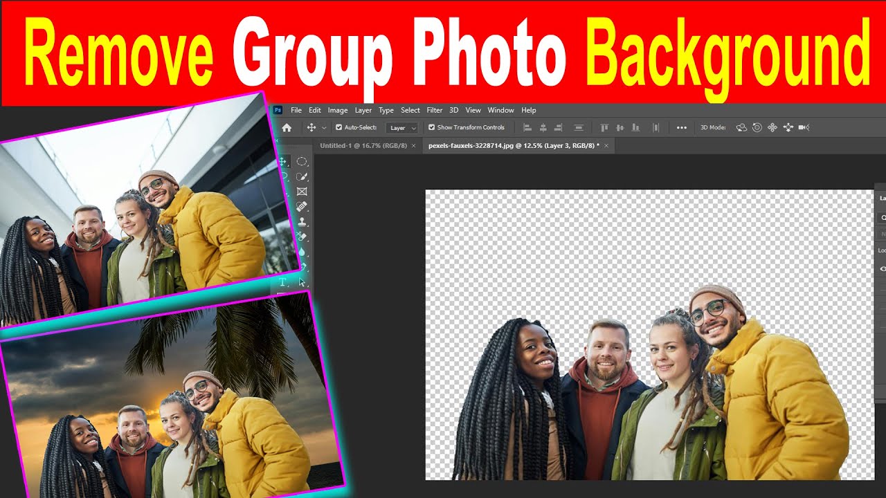 How To Remove Group Photo Background In Photoshop YouTube How To Remove Group Photo Background In Photoshop YouTube