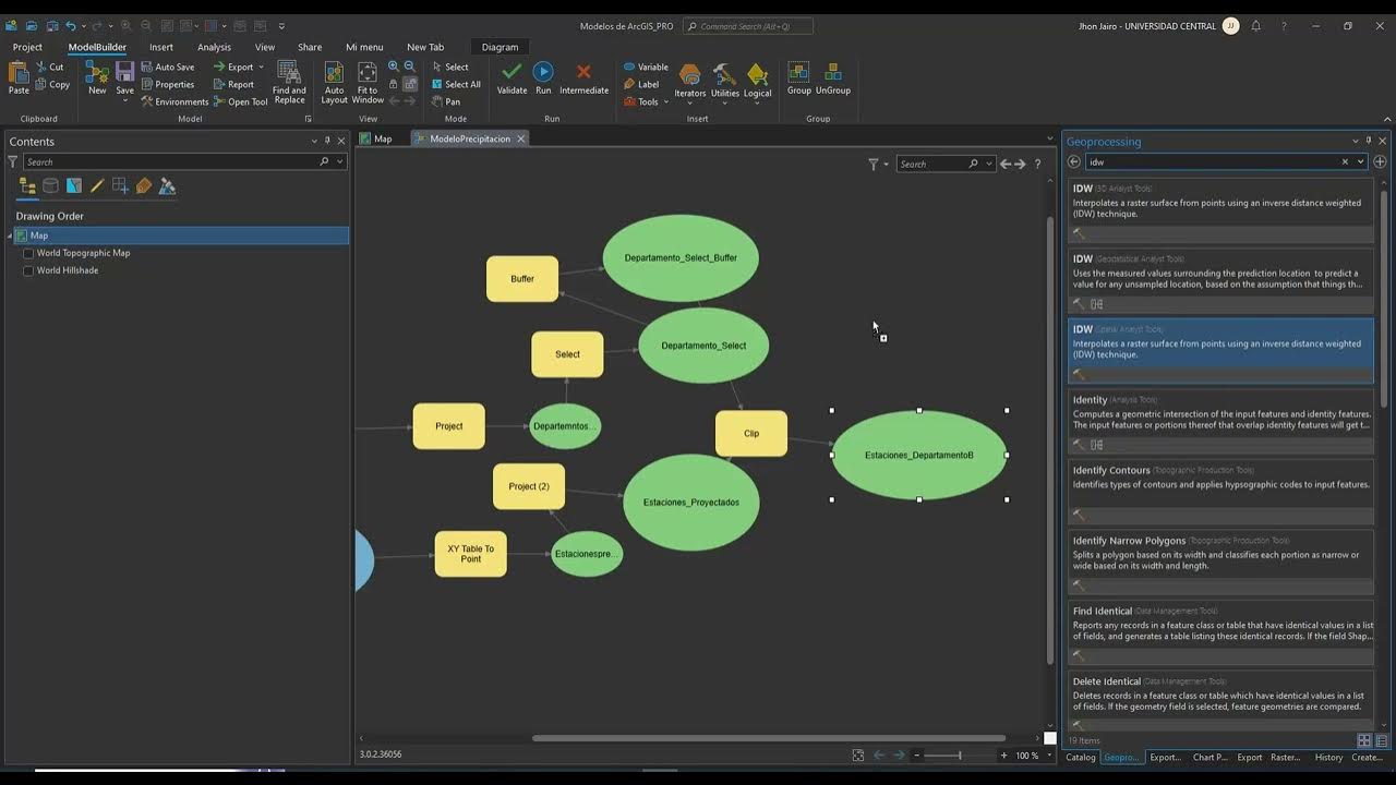 IDW Precipitacion ArcGIS PRO - YouTube