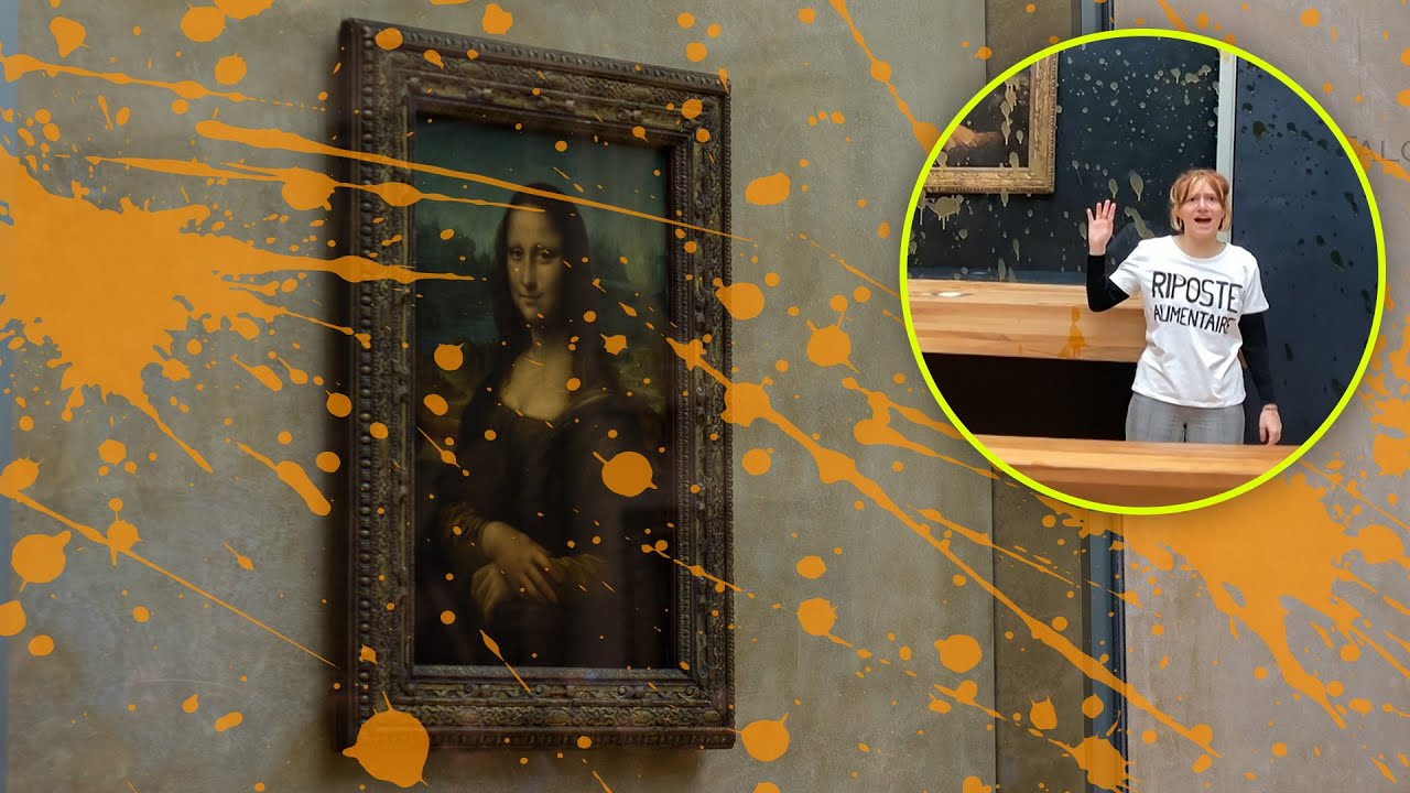 Mona Lisa Soup Protest: Climate Activists Stir Controversy - YouTube