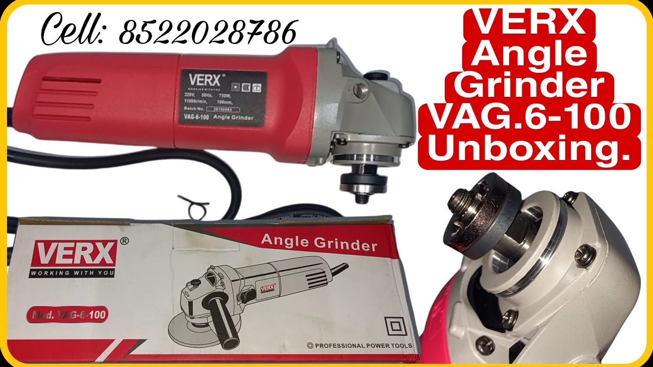 VERX Angle Grinder 6-100 100mm Unboxing - YouTube