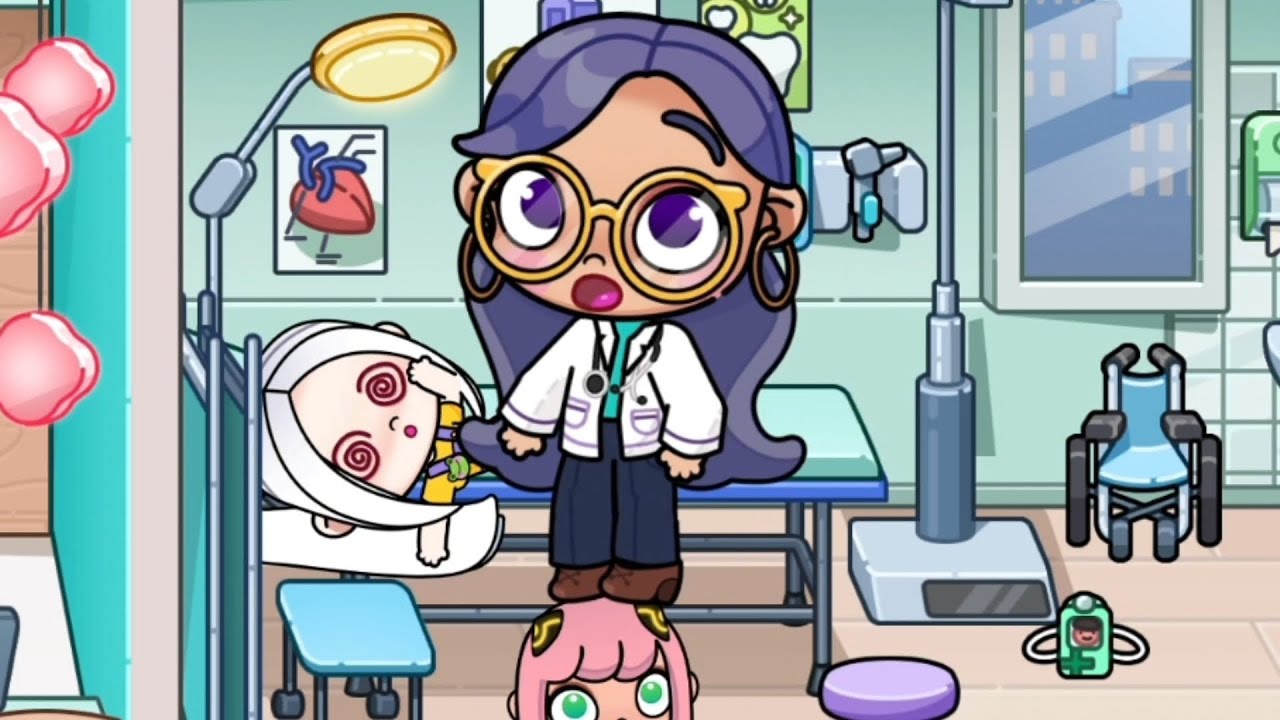 kakak dan adik pergi ke rumah sakit.go to hospital avatar world - YouTube
