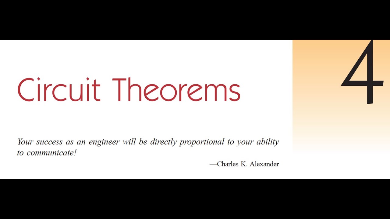 Chapter 4 Linear Superposition Circut Theroms Fundamental of Electric ...