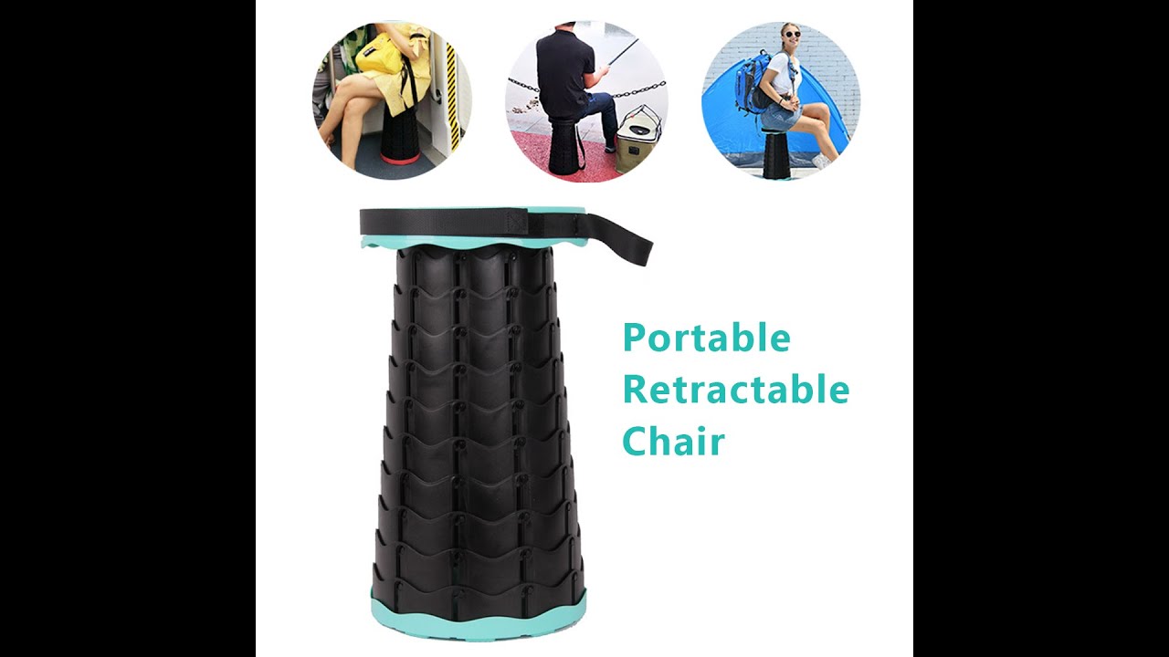 Portable retractable chair - YouTube
