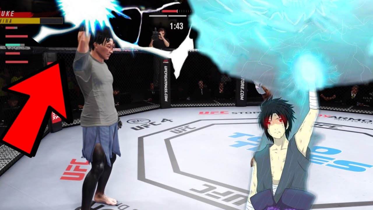 SASUKE From NARUTO Shippuden DESTROYS Everyone In UFC 4 (UFC 4 CAF #5 ...