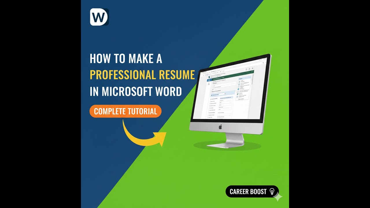 HOW TO MAKE A PROFESSIONAL RESUME IN MICROSOFT WORD — COMPLETE TUTORIAL ...