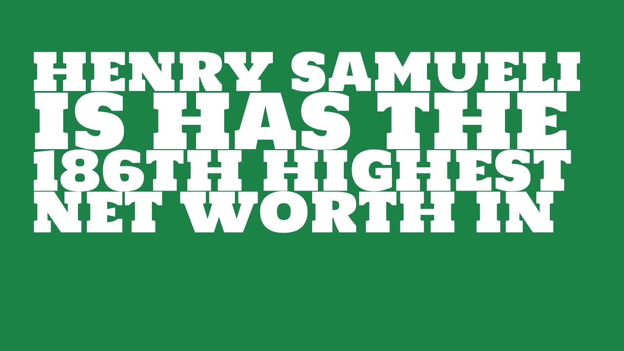 Where does Henry Samueli live? - YouTube