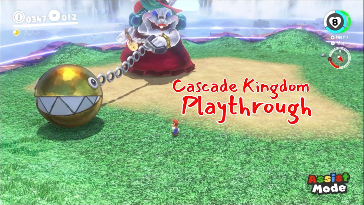 Super Mario Odyssey _ Cascade Kingdom Fast Moons - YouTube
