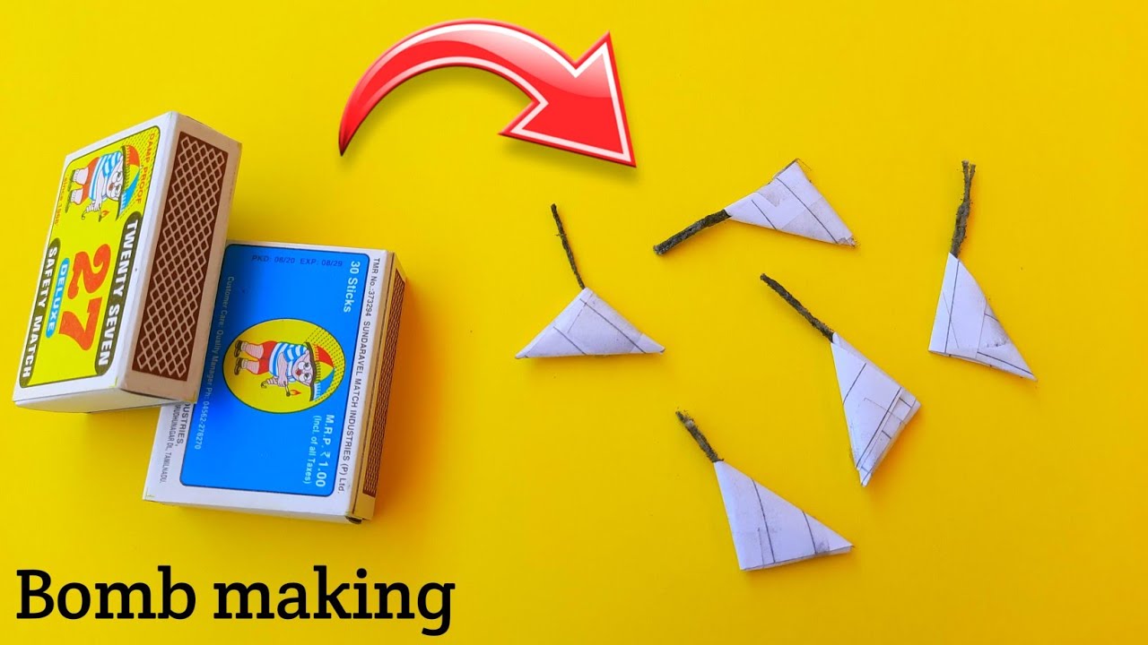 How to make fire cracker made out of matchsticks best bijli cracker ...
