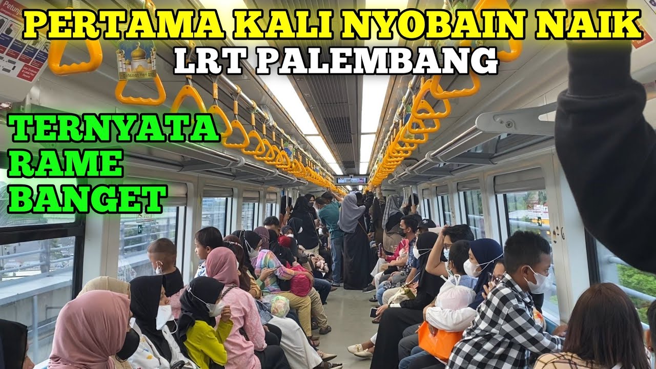 PERTAMA KALI NYOBAIN NAIK LRT TERNYATA RAME BANGET GOKIL - YouTube