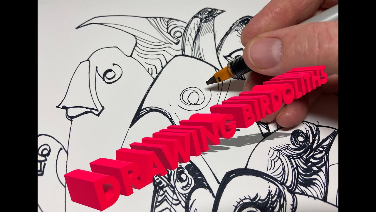 Drawing Birdoliths - parallel pen ink drawing - time lapse creation of ...