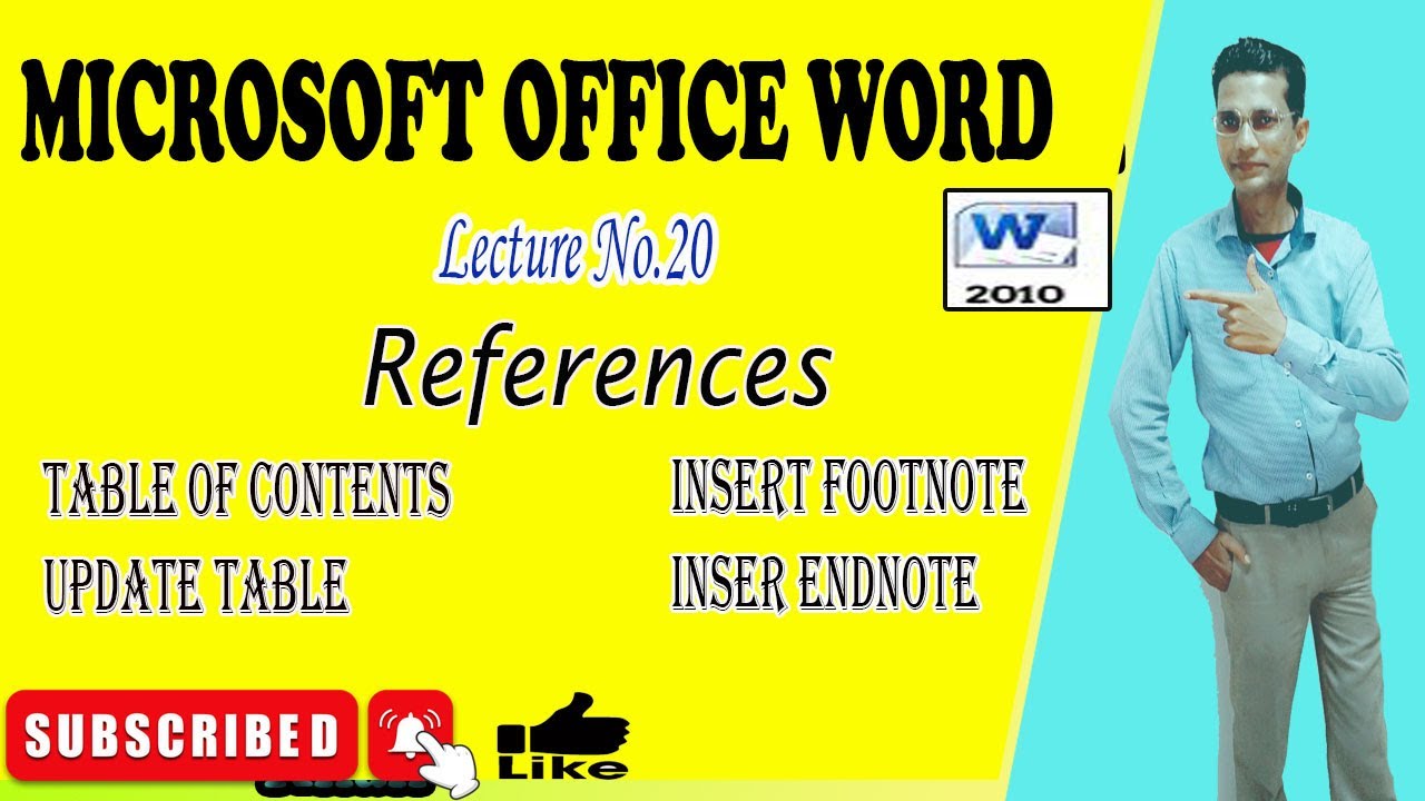 Table of Content and Footnotes in Microsoft Word - YouTube