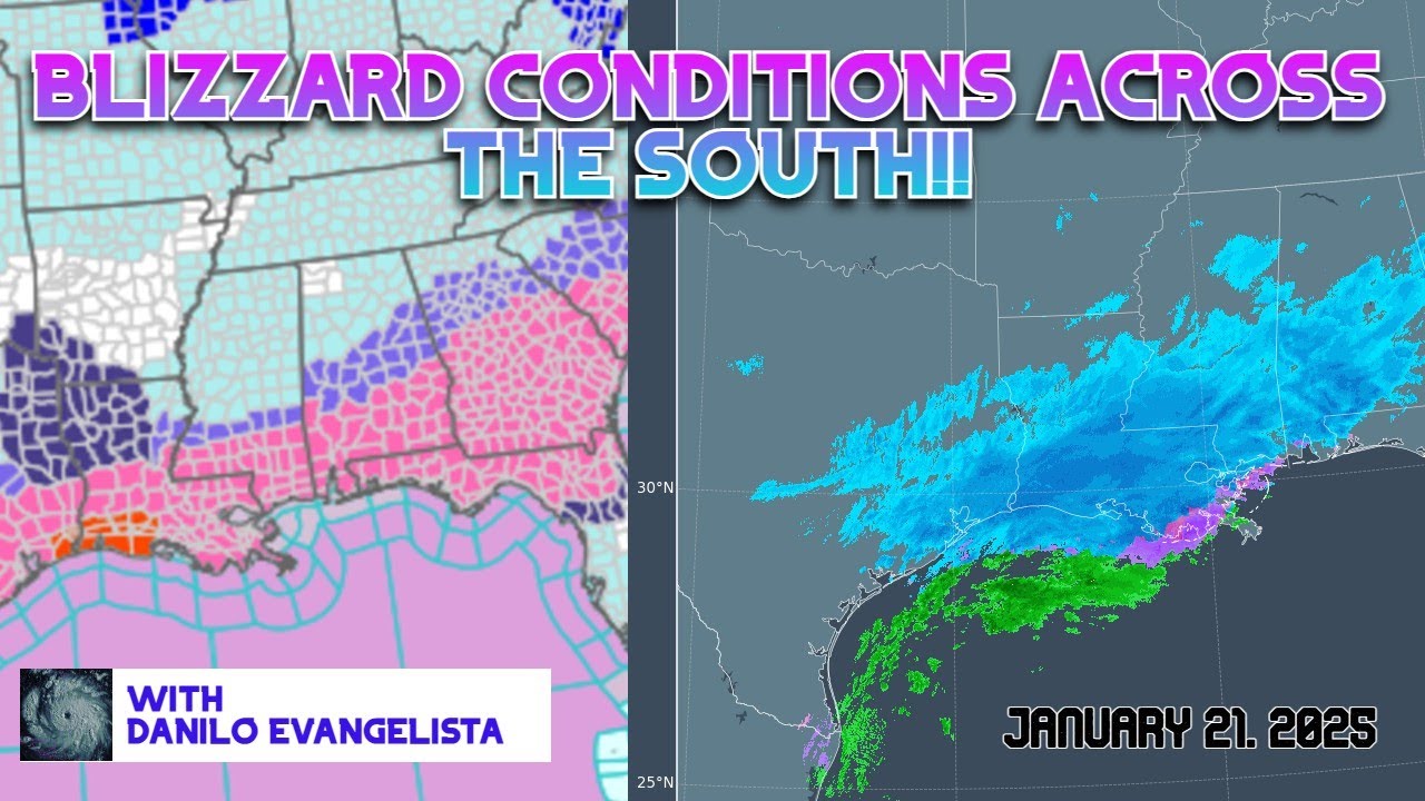 January 21st USA Weather: Blizzard Conditions across the south with ...