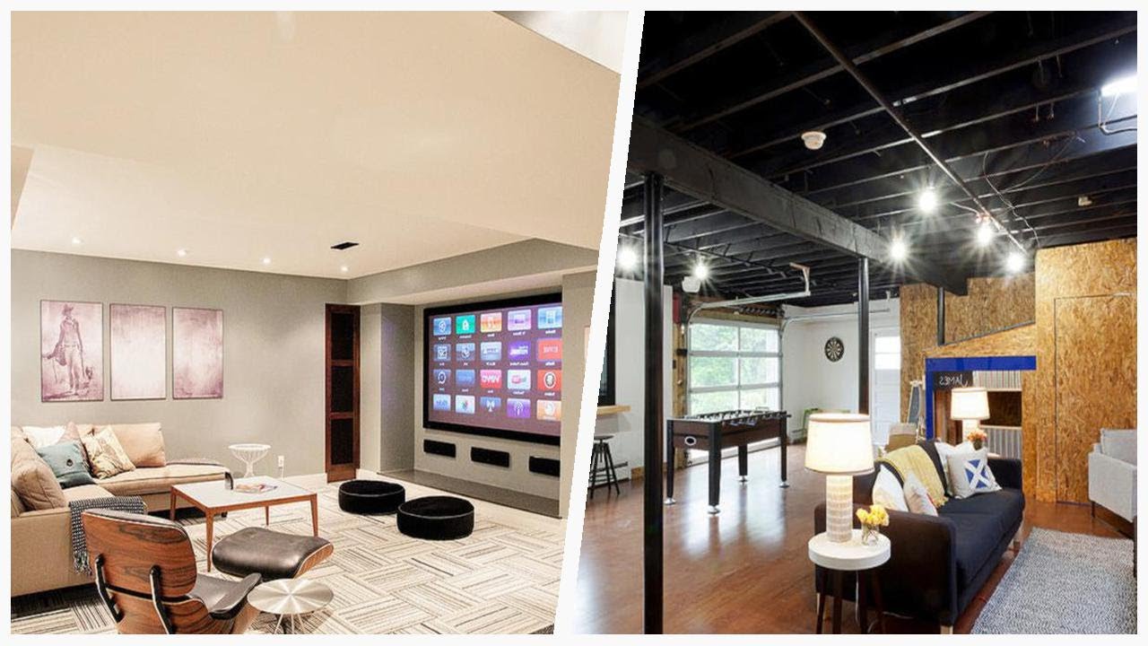 75 Multicolored Floor And Orange Floor Basement Design Ideas You'll ...