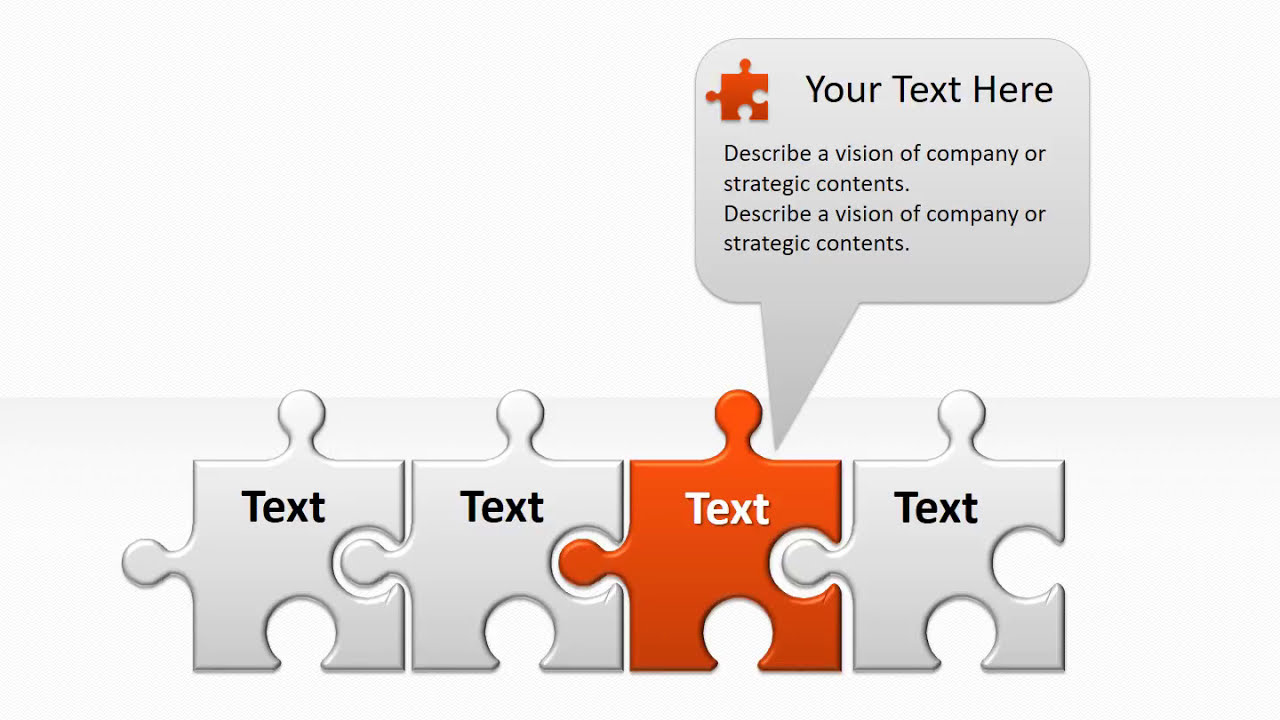 Infographic Business Concept Puzzle Pieces Keynote Charts | Key ...