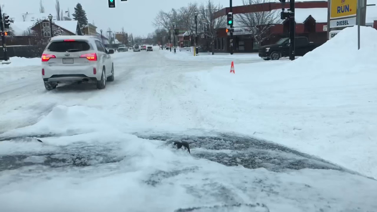 Driving around Cochrane Alberta after heavy snowfall in our Jeep - YouTube