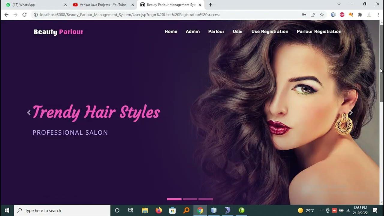 BEAUTY PARLOUR MANAGEMENT SYSTEM JAVA PROJECT | CSE PROJECTS 9866548910 - YouTube