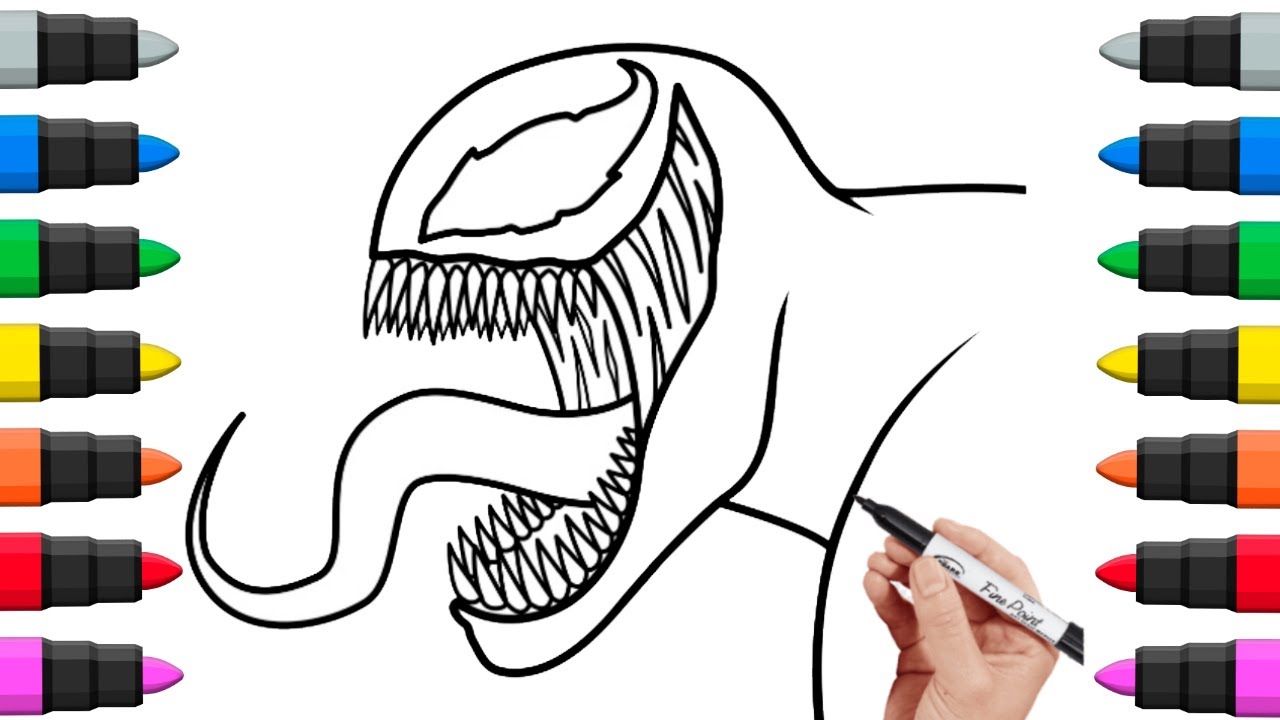 How to Draw Venom - Drawing Step by Step - YouTube
