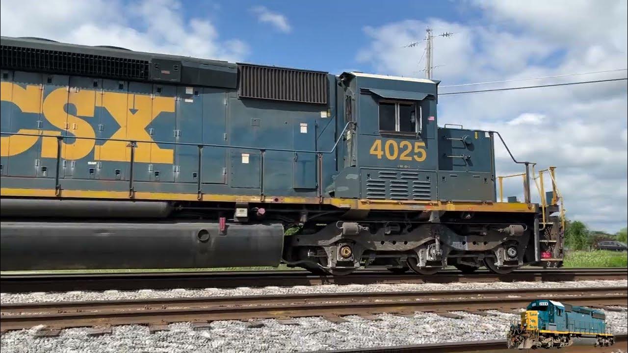 CSX 4025 SD40-3 Leads L446 at Florence, TN - YouTube
