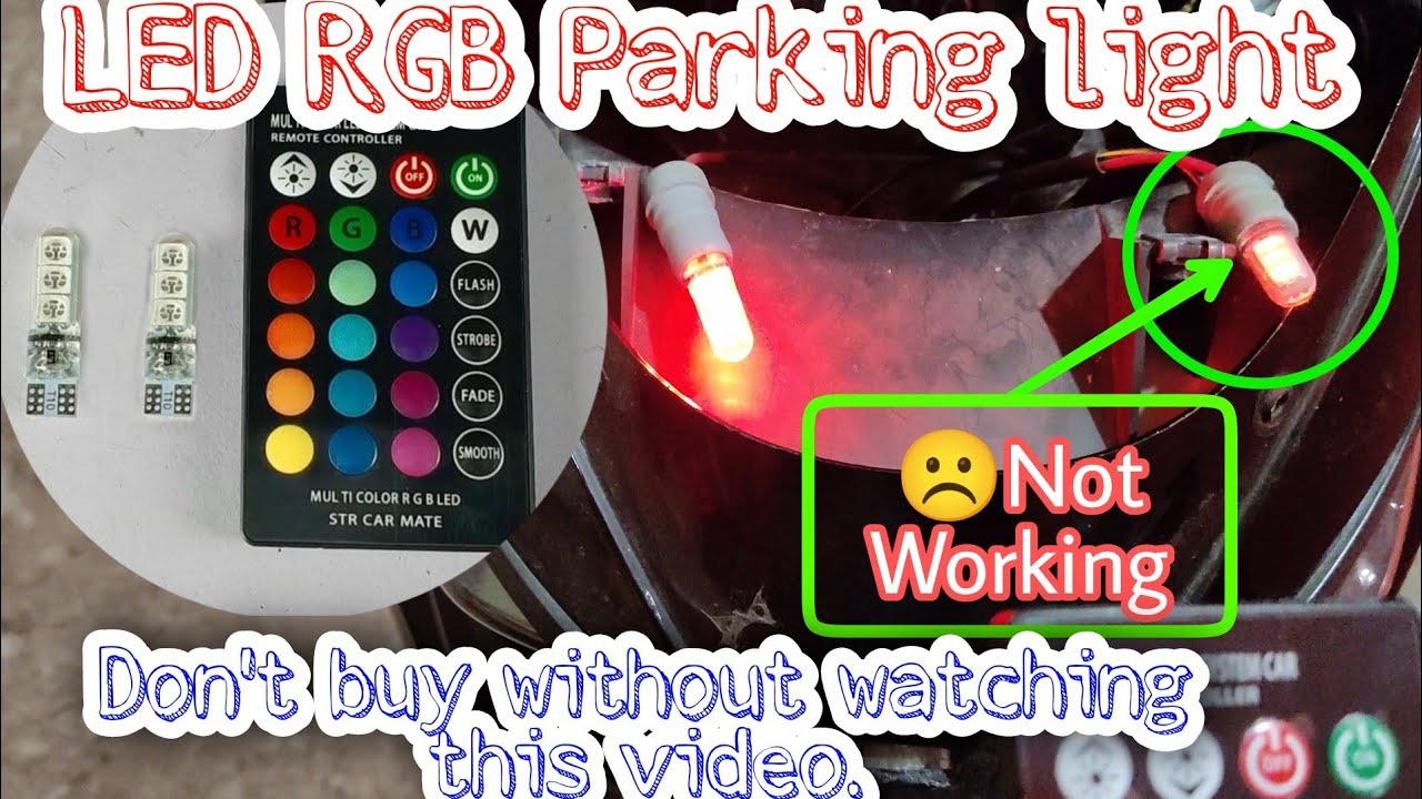 LED RGB Parking light for bike/car || Unboxing+Demo || Don't buy ...