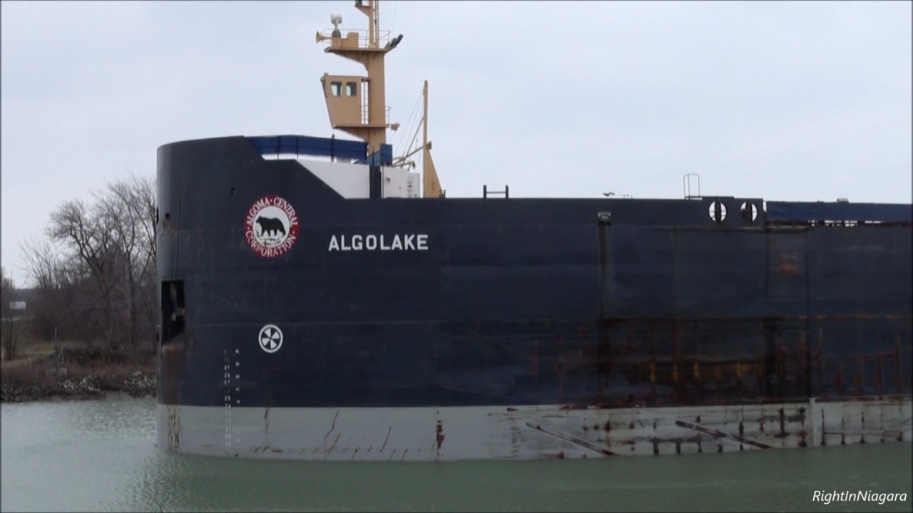 Ship ALGOLAKE at the Glendale bridge, Welland Canal (2016) - YouTube