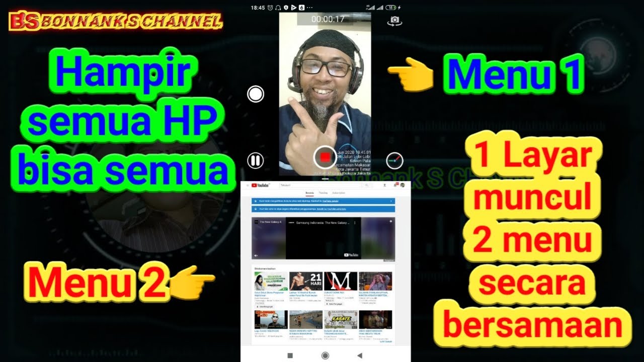 Cara membagi layar menjadi dua di HP - YouTube