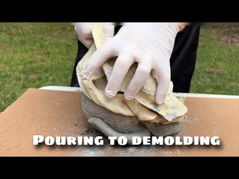 Making a concrete statue from start to finish - YouTube
