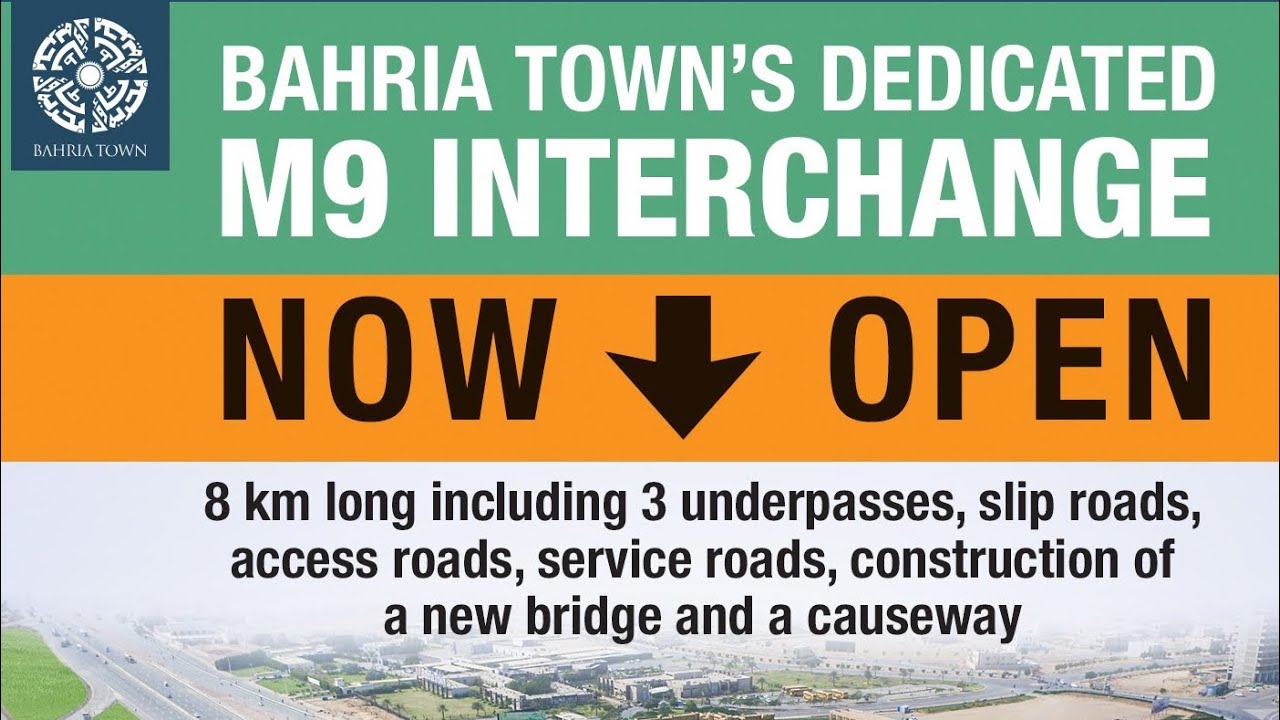 Bahria Town: M9 Interchange Karachi - Now Open For Traffic | Built By ...