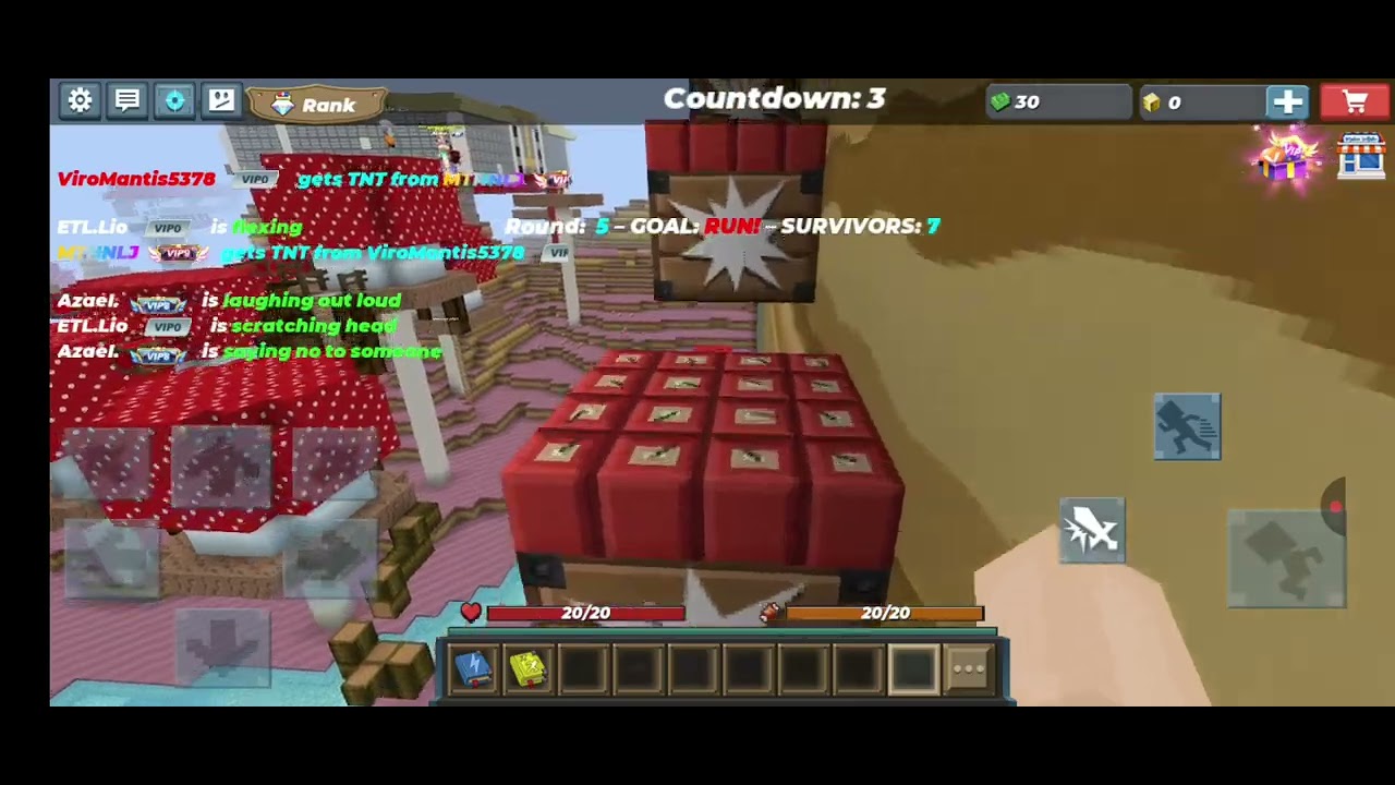 playing games on blockman go [part 1 tnt tag] - YouTube