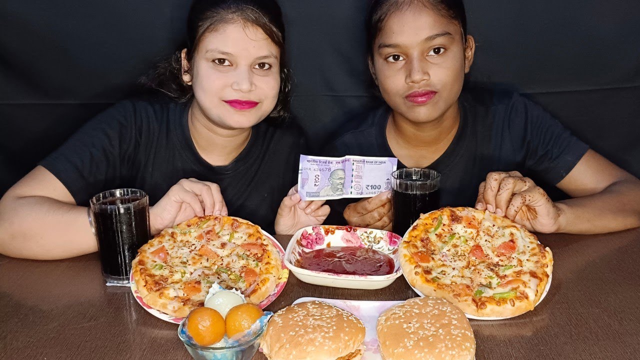 PIZZA And BURGER EATING CHALLENGE | PIZZA AND BURGER 😋 FOOD CHALLENGE ...