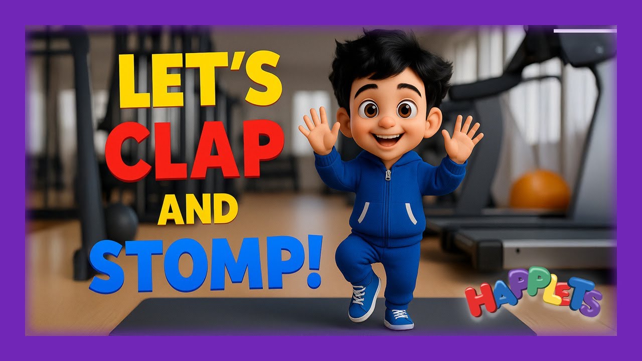 🎵 Let’s Clap and Stomp! 👏👣 Follow Me and Move Along! 🕺🧒 | Happlets Song ...