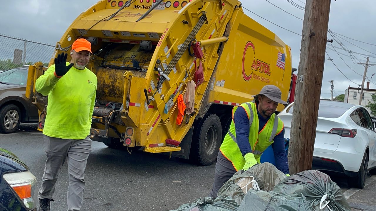 Capitol waste crushing city trash - YouTube