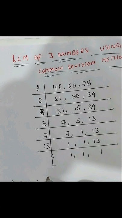 Find the LCM of three numbers using Common Division Method? - YouTube