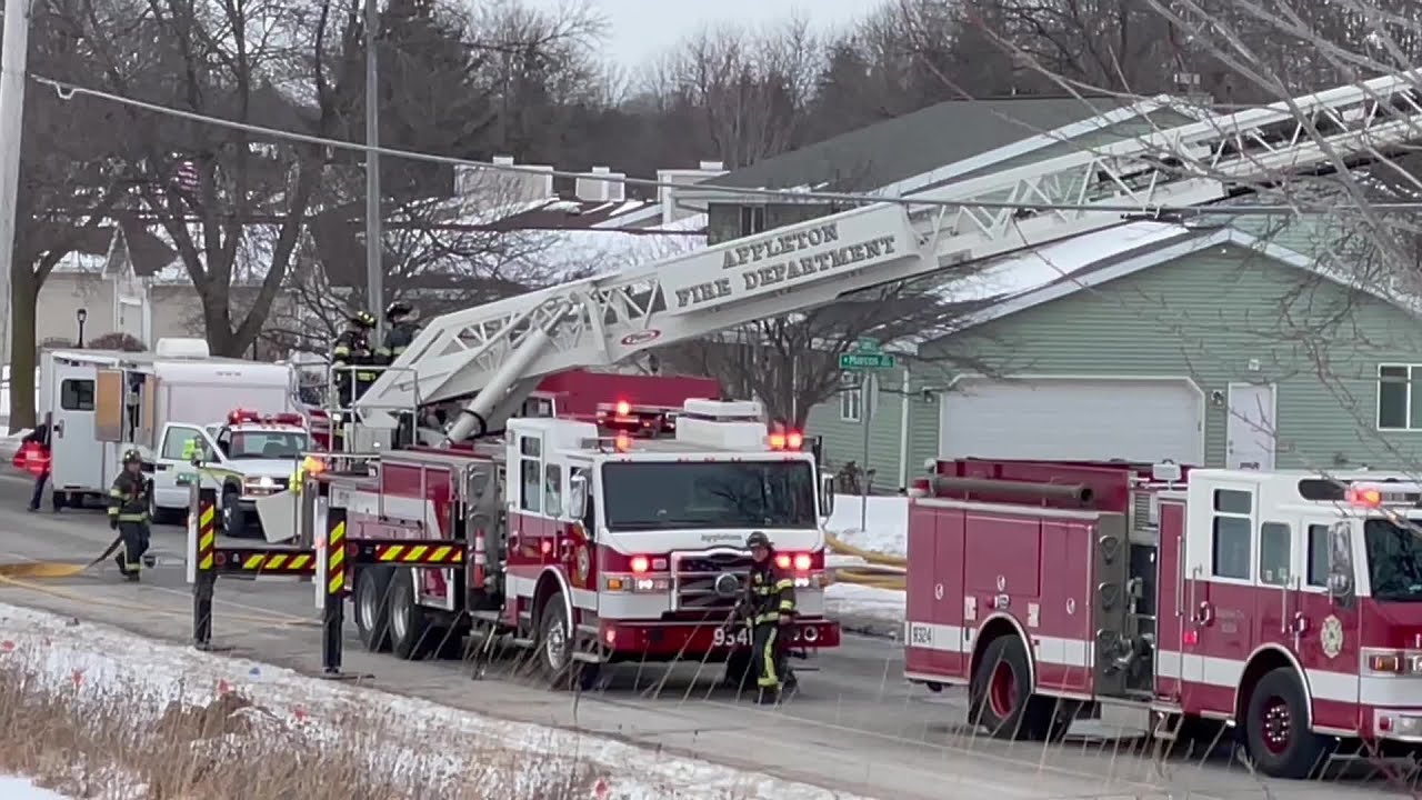 Appleton residential fire 1/18 - YouTube
