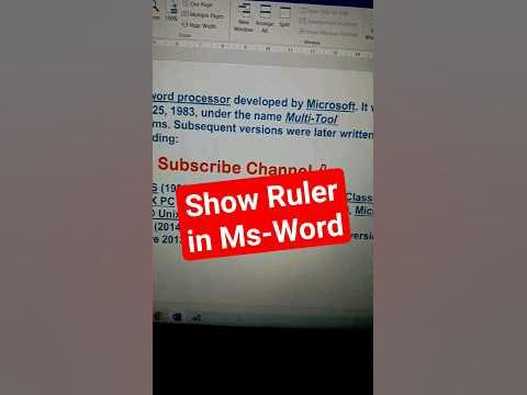how to show ruler in word | show scale in word | ms word margin ruler # ...
